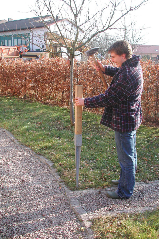 Pfahl für Bodenhülsen 0,80 m hoch 7 x 7 cm • Naturbaustoffe Erhard ...